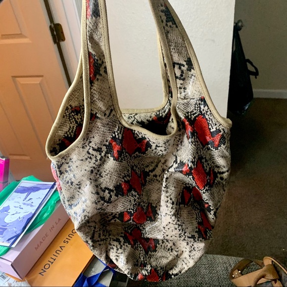 Bags | Snake Skin Leather Bucket Bag | Poshmark